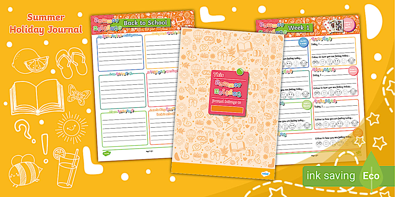 Summer Holiday Journal (Ages 7 - 11) (teacher made) - Twinkl