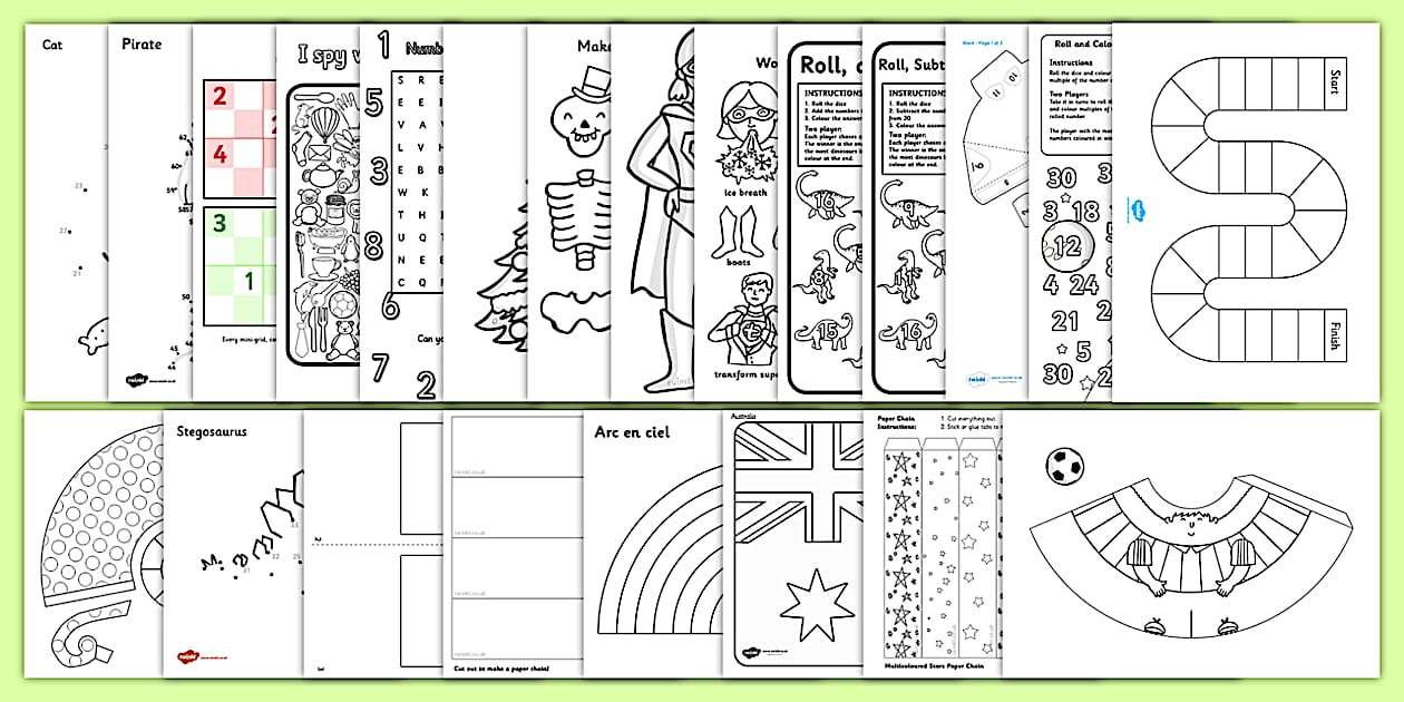 Indoor Activity Pack - Fun Indoor Activities for Kids