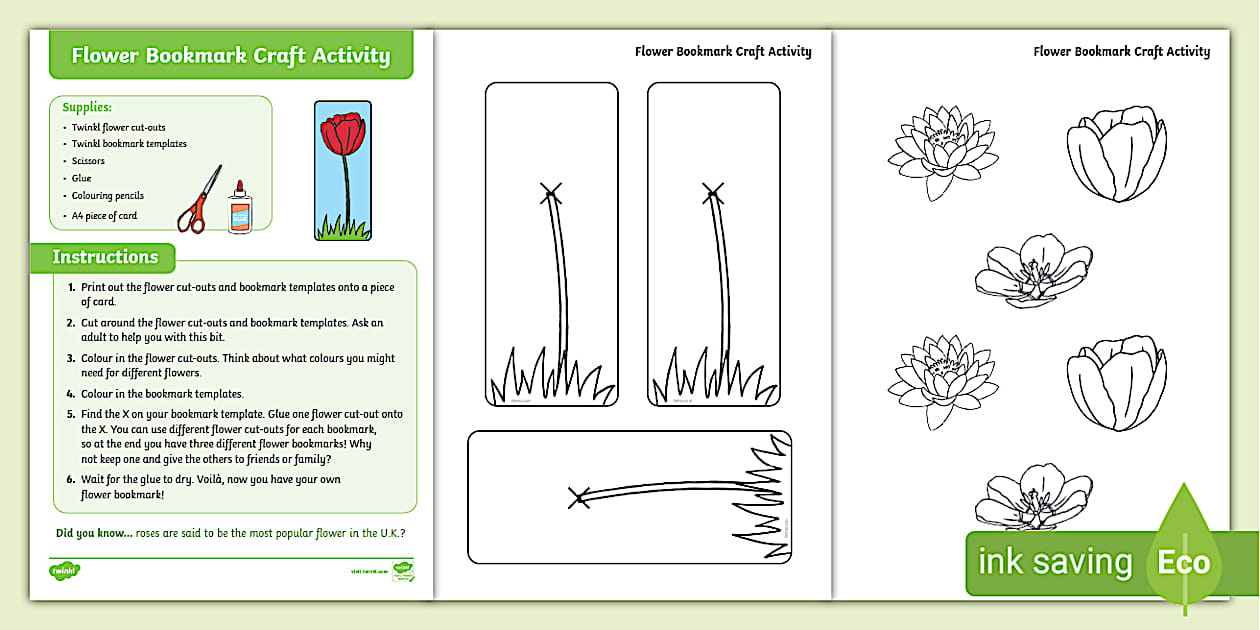 Fabulous Flower Bookmark Craft | Twinkl Crafts | KS1
