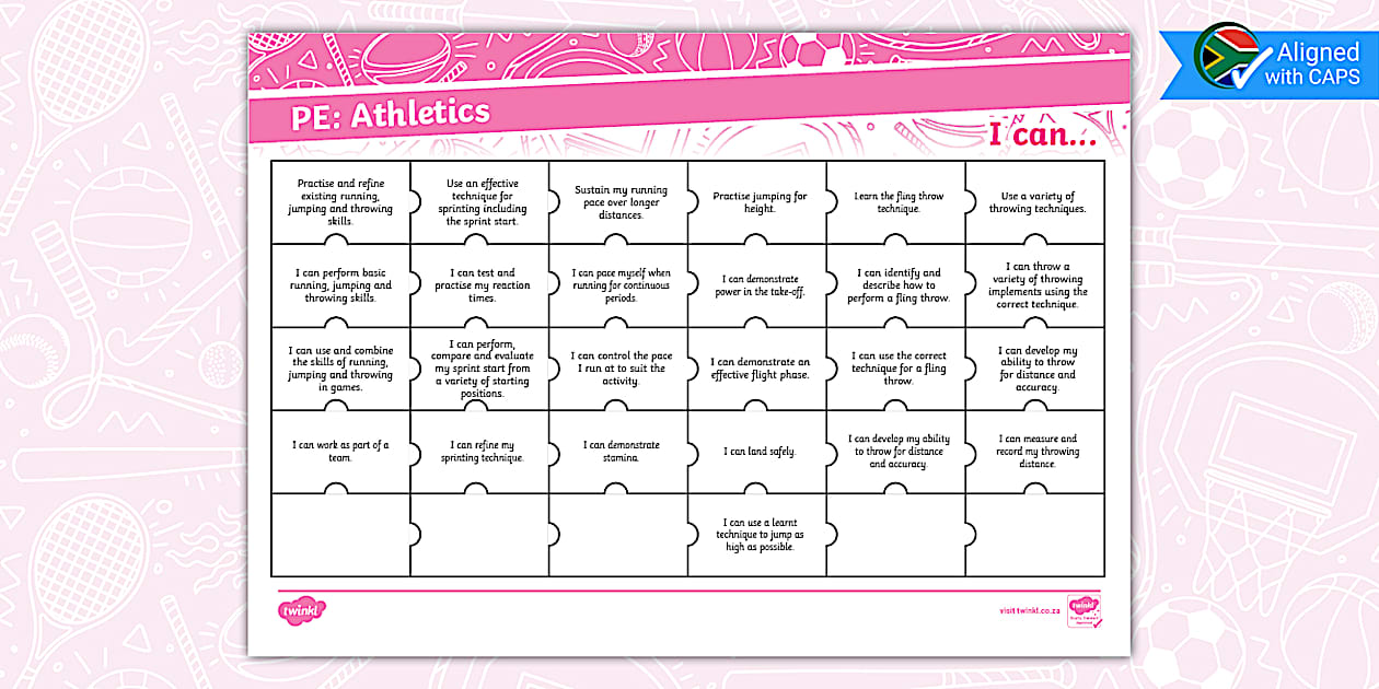 Grade 5 Term 4 Physical Education Athletics Jigsaw - Twinkl