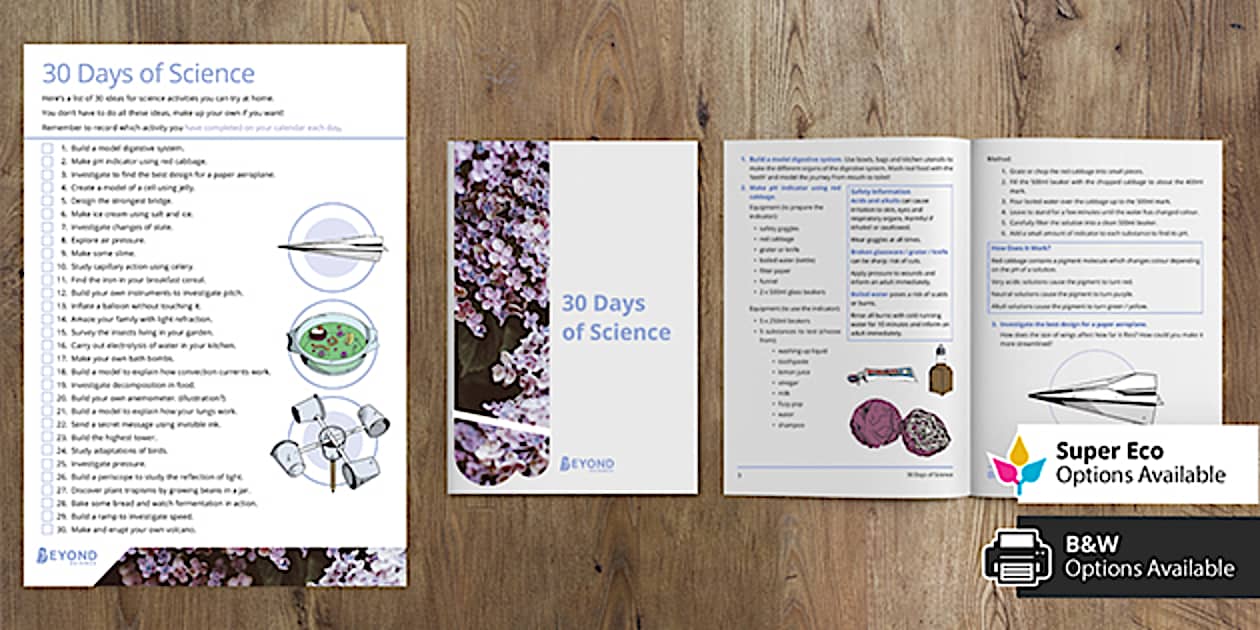 30 Days of Science Activities Booklet | Science | Beyond