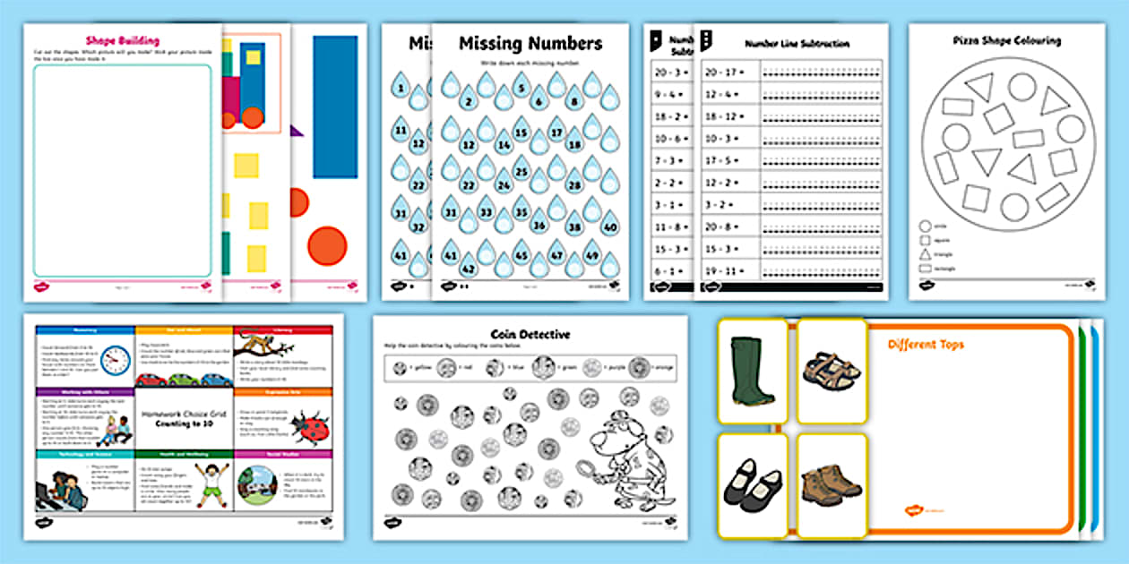 Early Level P1 Numeracy Home Learning Pack (teacher made)