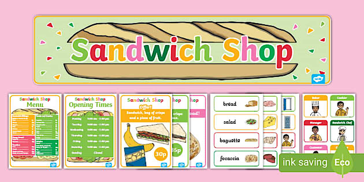 Sandwich Shop Role Play Pack (teacher made) - Twinkl