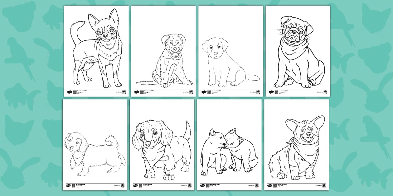 Cute Puppy Colouring Page – Colouring Activity for Kids