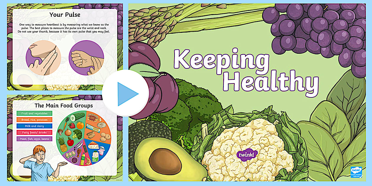 Keeping Healthy UKS2 Teaching PowerPoint (Teacher-Made)