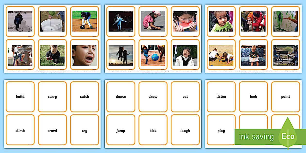 Pictures of Verbs to Print | Verb Cards | Primary Resources