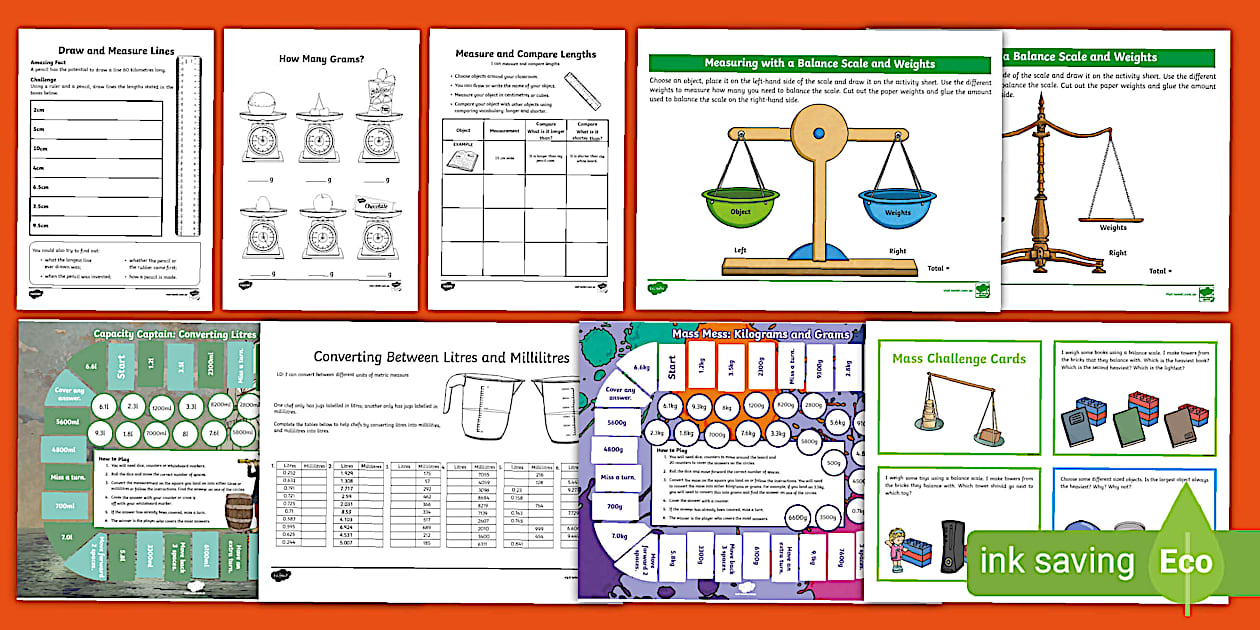 Teacher Aides Measurement Resource Pack 3-6 (teacher made)