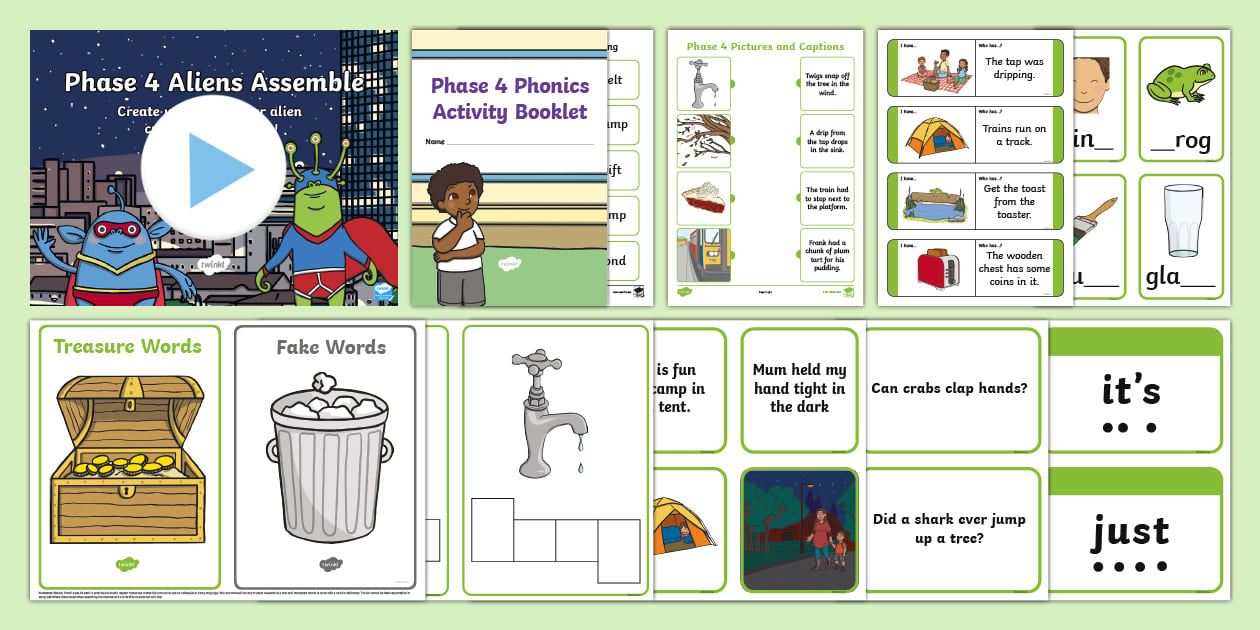 Phase 4 Phonics Activity Pack - KS1 - EYFS (teacher made)