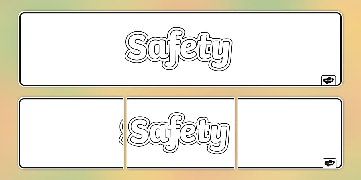 Safety Collaborative Drawing Display Banner - Twinkl