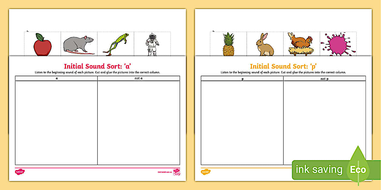 SATPIN Sort and PasteㅣCommunication, Language and Literacy.