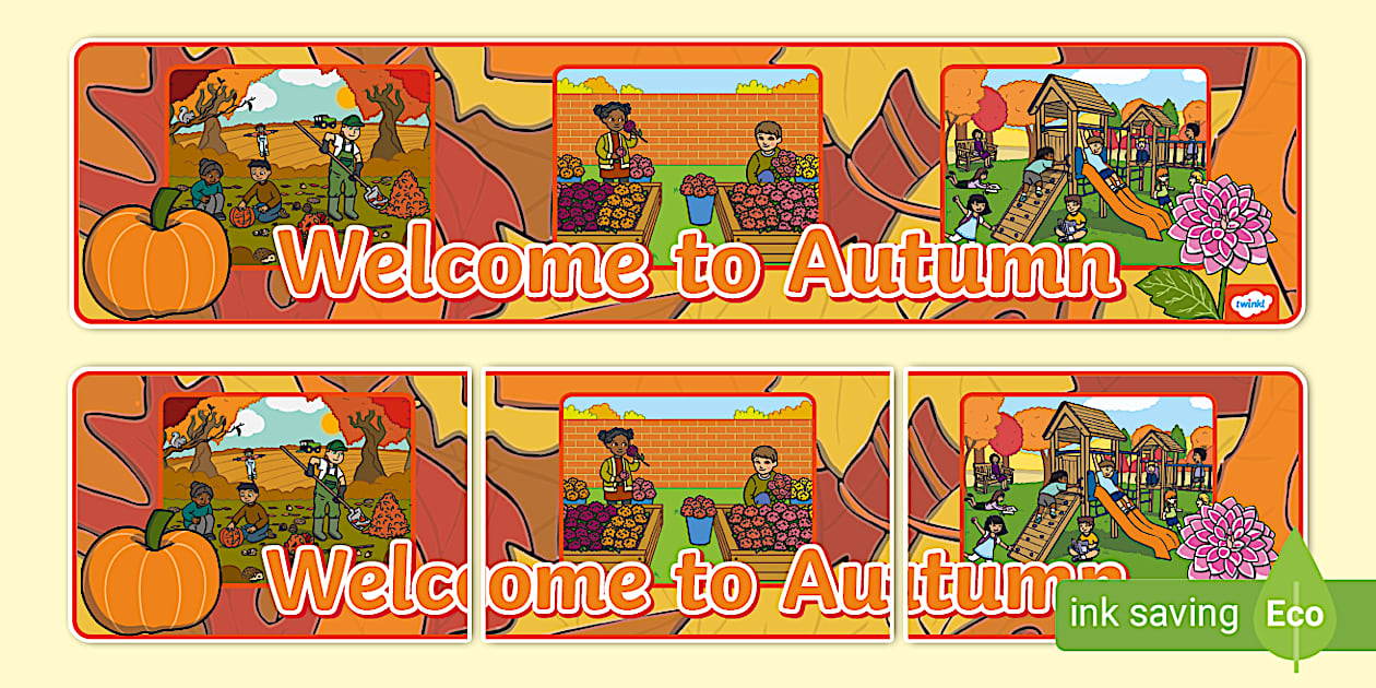 Welcome to Autumn Display Banner (teacher made) - Twinkl