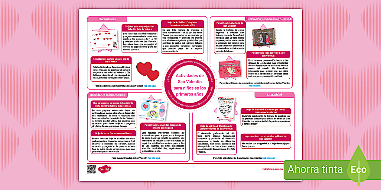 Actividades de San Valentín para niños en los primeros años