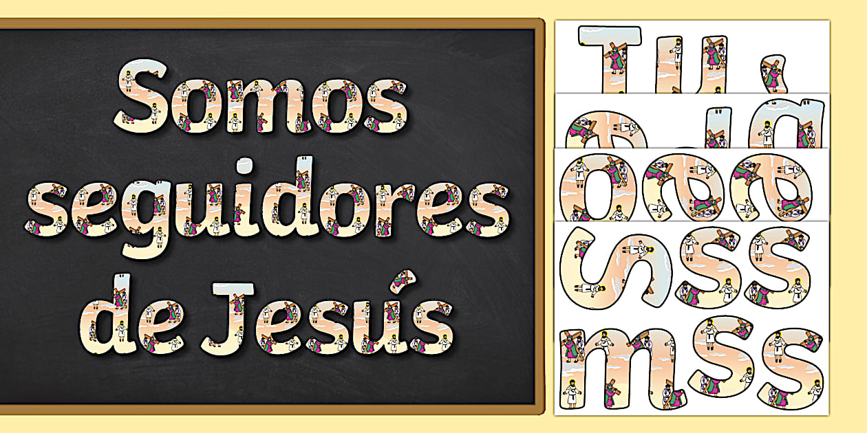 Letras: Somos seguidores de Jesús | Twinkl (teacher made)