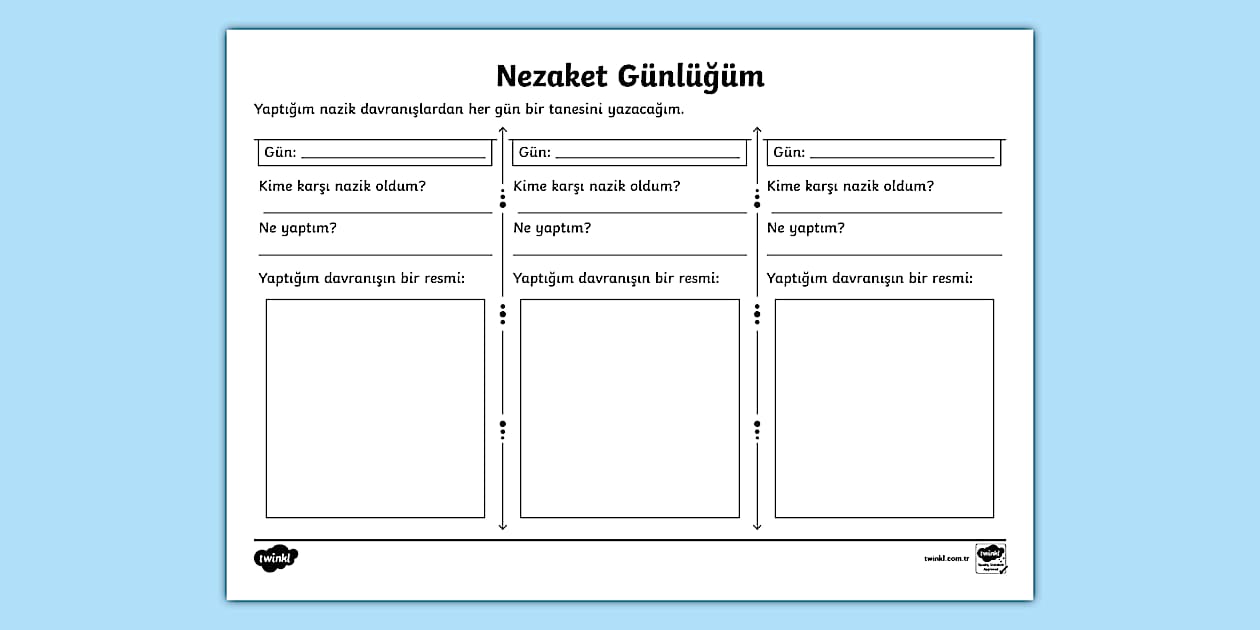 Nezaket Günlüğüm-Twinkl