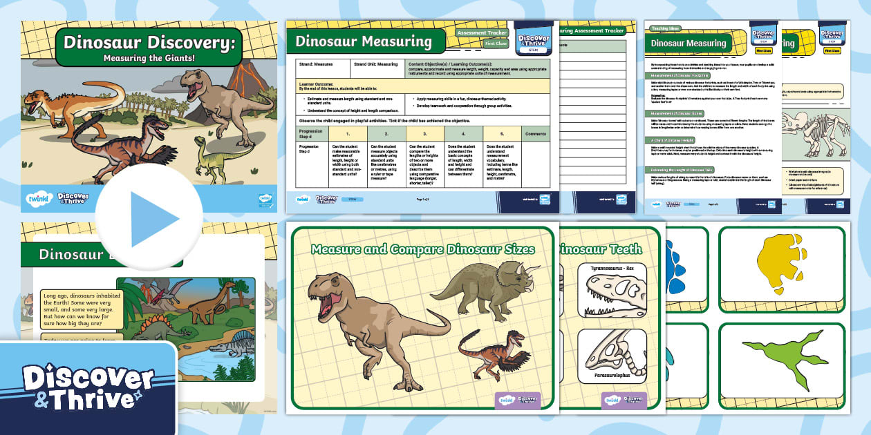 Dinosaur Measuring Pack / First Class (teacher made)