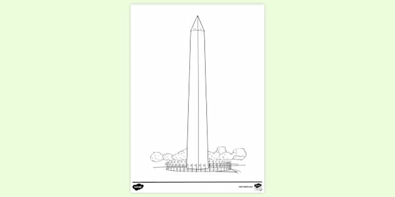 Monument Colouring Sheet – The Washington Monument