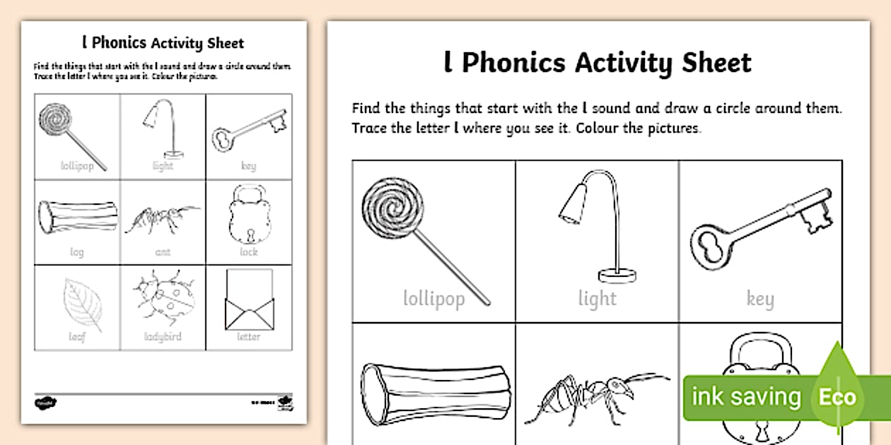 L Phonics Worksheet | Phonics Resources | Twinkl - Twinkl