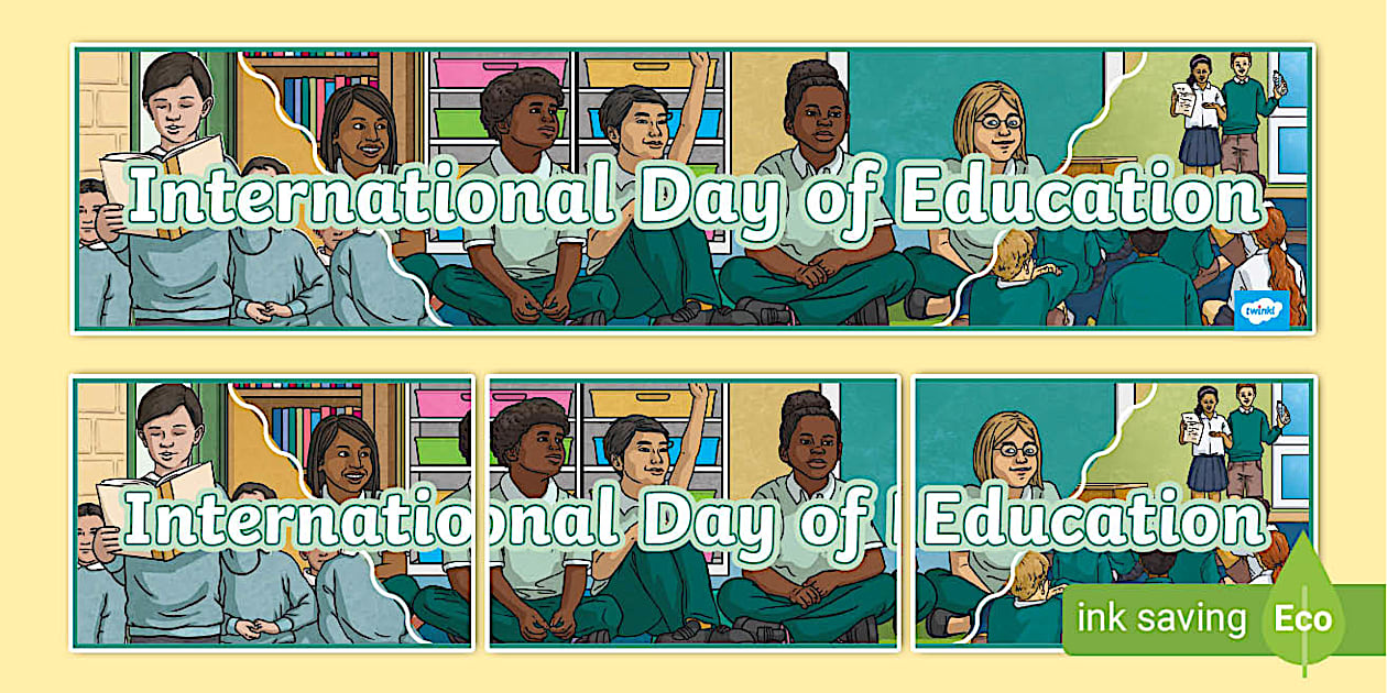 International Day of Education Display Banner - Twinkl