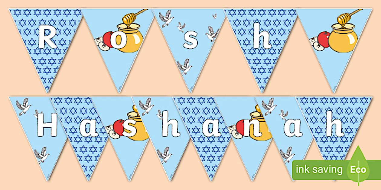 Rosh Hashanah Display Bunting (Hecho por educadores)