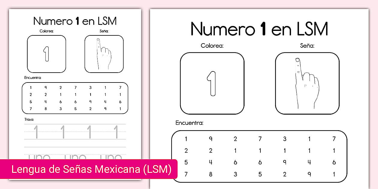 Hoja de actividad: Número 1 en LSM (Lehrer gemacht)