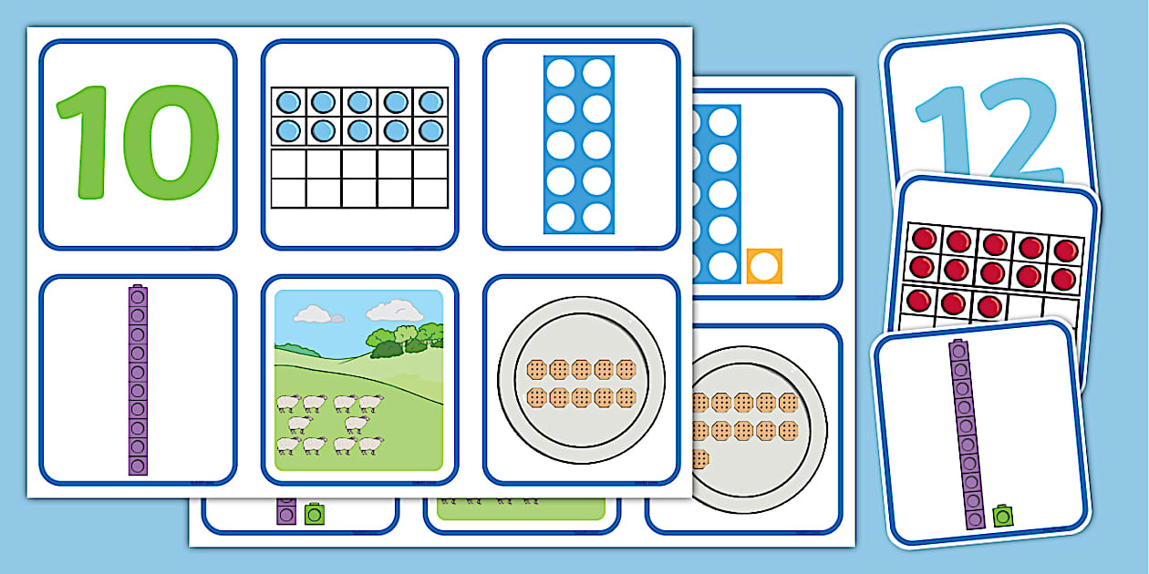👉 Representing Numbers 10-13 Flashcards | Twinkl - Twinkl