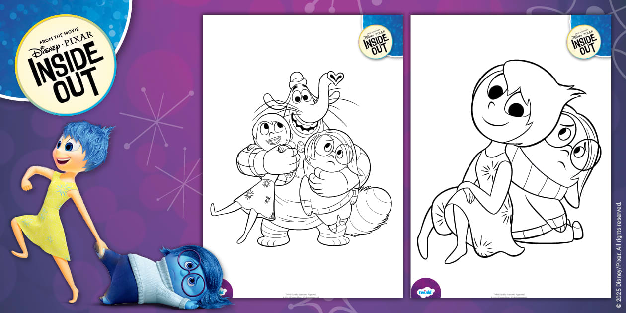 Inside Out: Joy and Sadness Colouring Pages (teacher made)