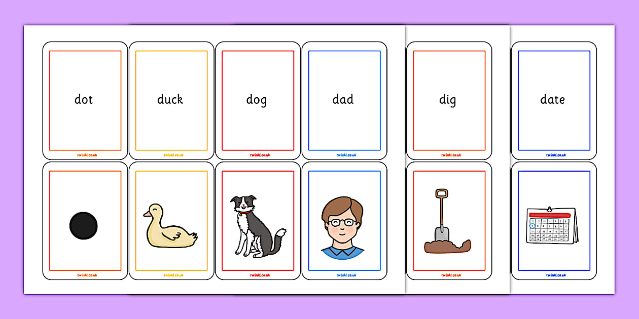 Initial d Sound Matching Cards (teacher made) - Twinkl