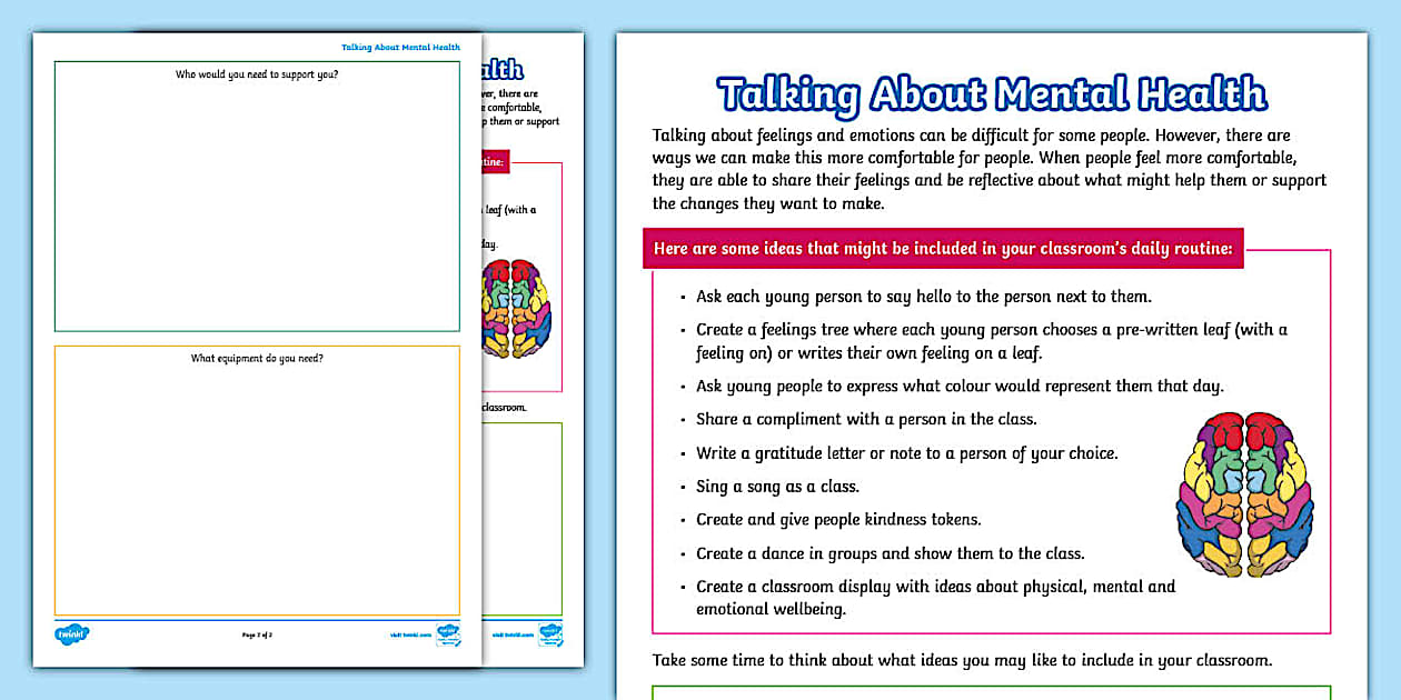 Talking About Mental Health KS2 (Teacher-Made) - Twinkl