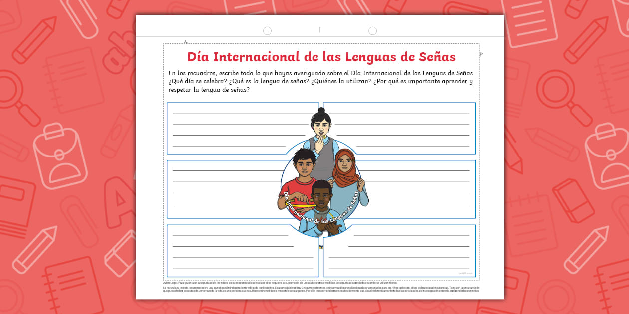 Mapa Conceptual: Día Internacional de las Lenguas de Señas