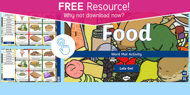 FREE! - Food Interactive Word Mat | Food Games | Twinkl Go!