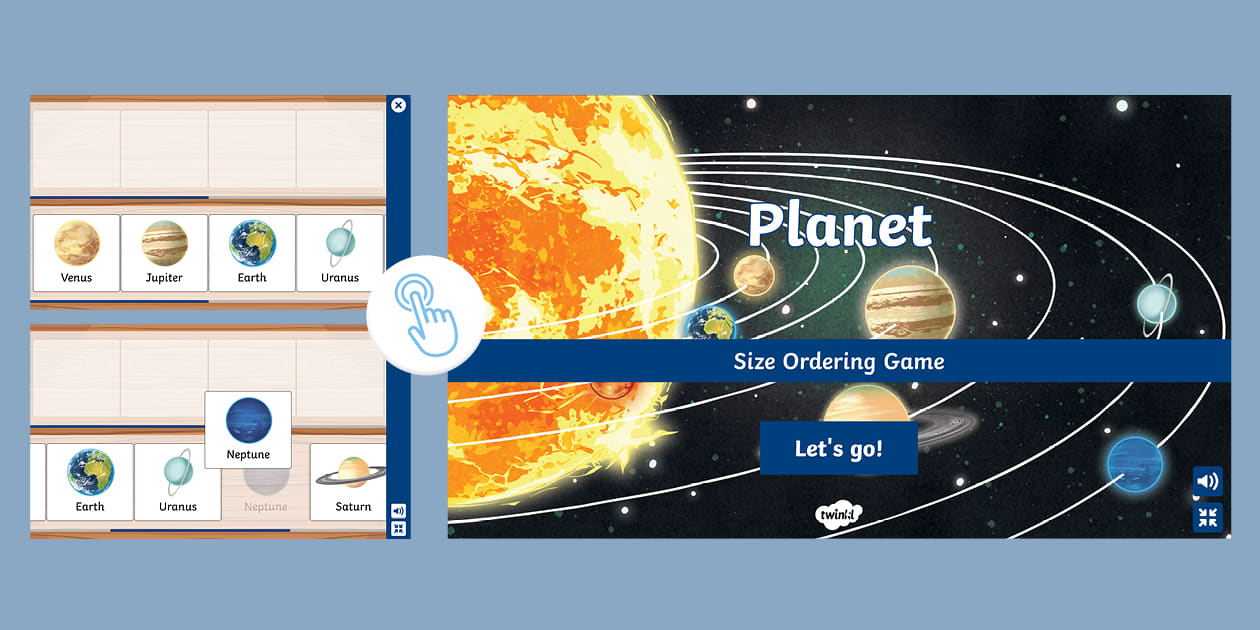 Planet Interactive Size Ordering Game (teacher made)