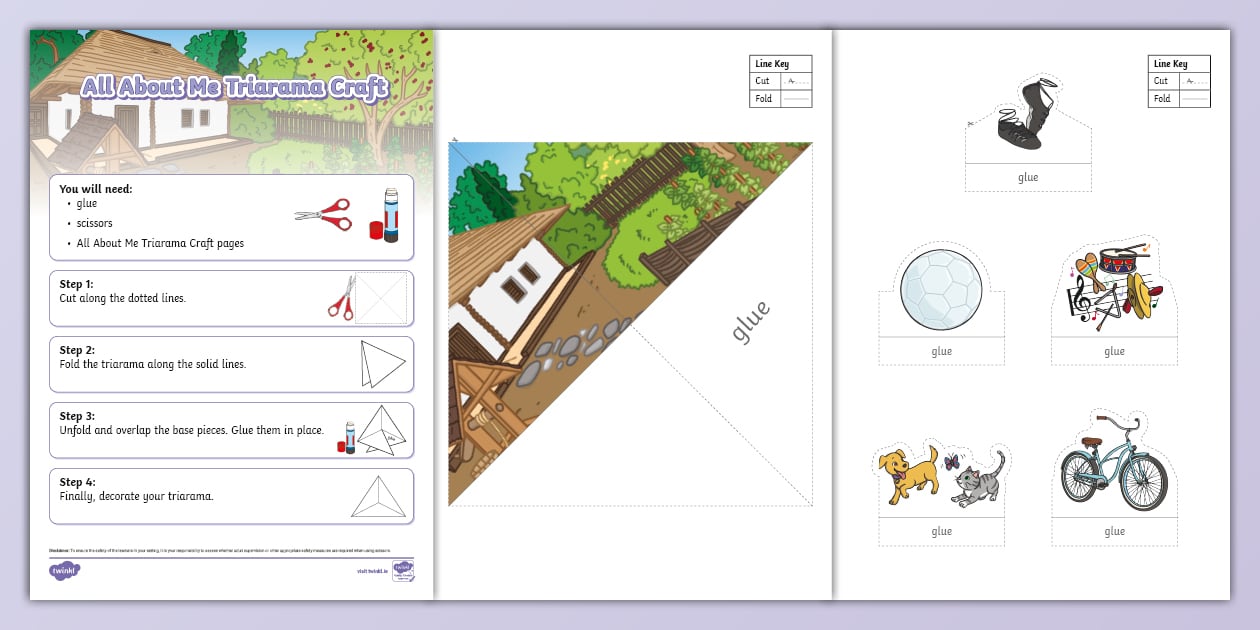 All About Me Triarama Craft Instructions (teacher made)