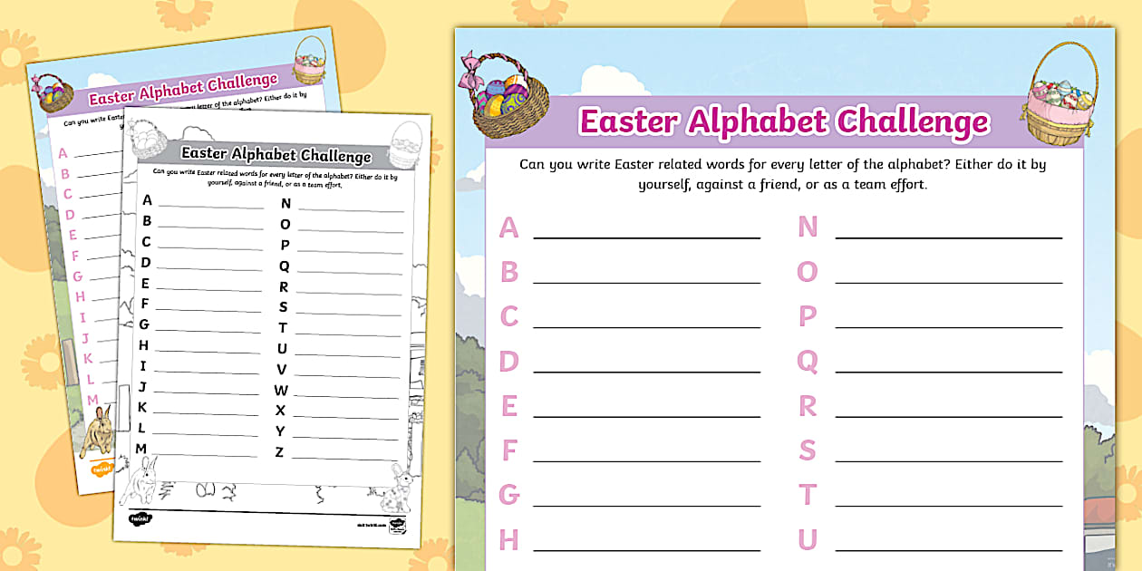 Easter Alphabet Challenge (teacher made) - Twinkl