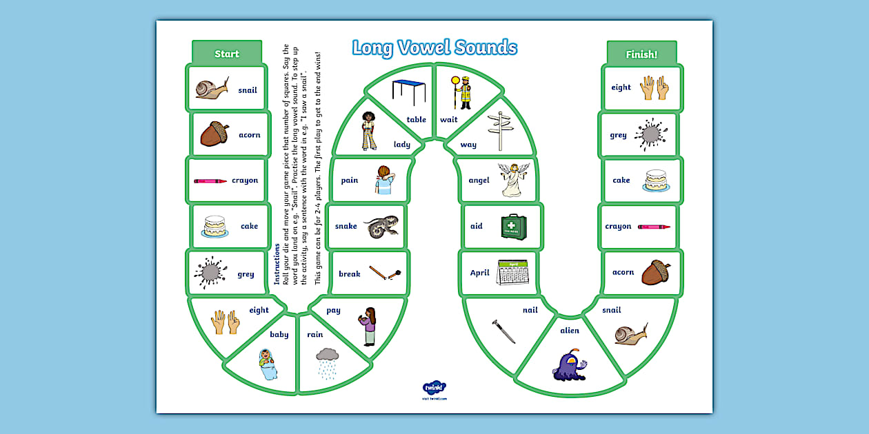 SALT Speech Sounds Long A Board Game (Teacher-Made) - Twinkl