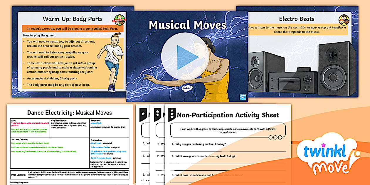 Year 6 Dance: Electricity Lesson 4 - Musical Moves - Twinkl