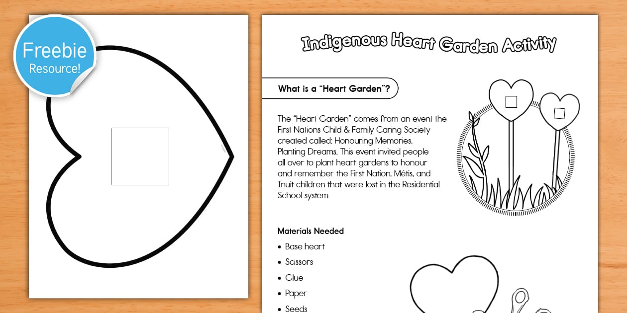 Indigenous Heart Garden Activity (teacher made) - Twinkl