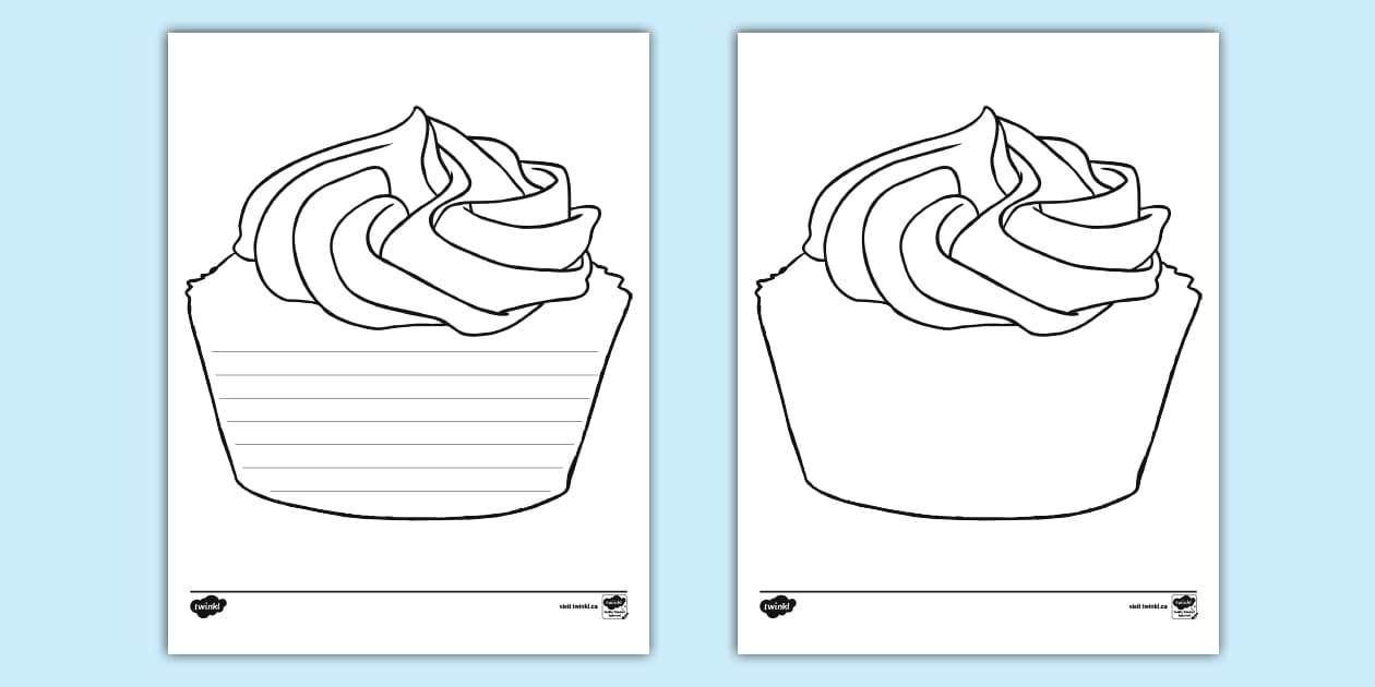 Cupcake Writing Template (Teacher-Made) - Twinkl