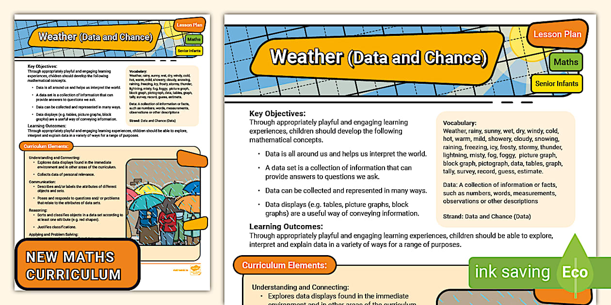 Weather Data And Chance Lesson Plan | Twinkl Ireland