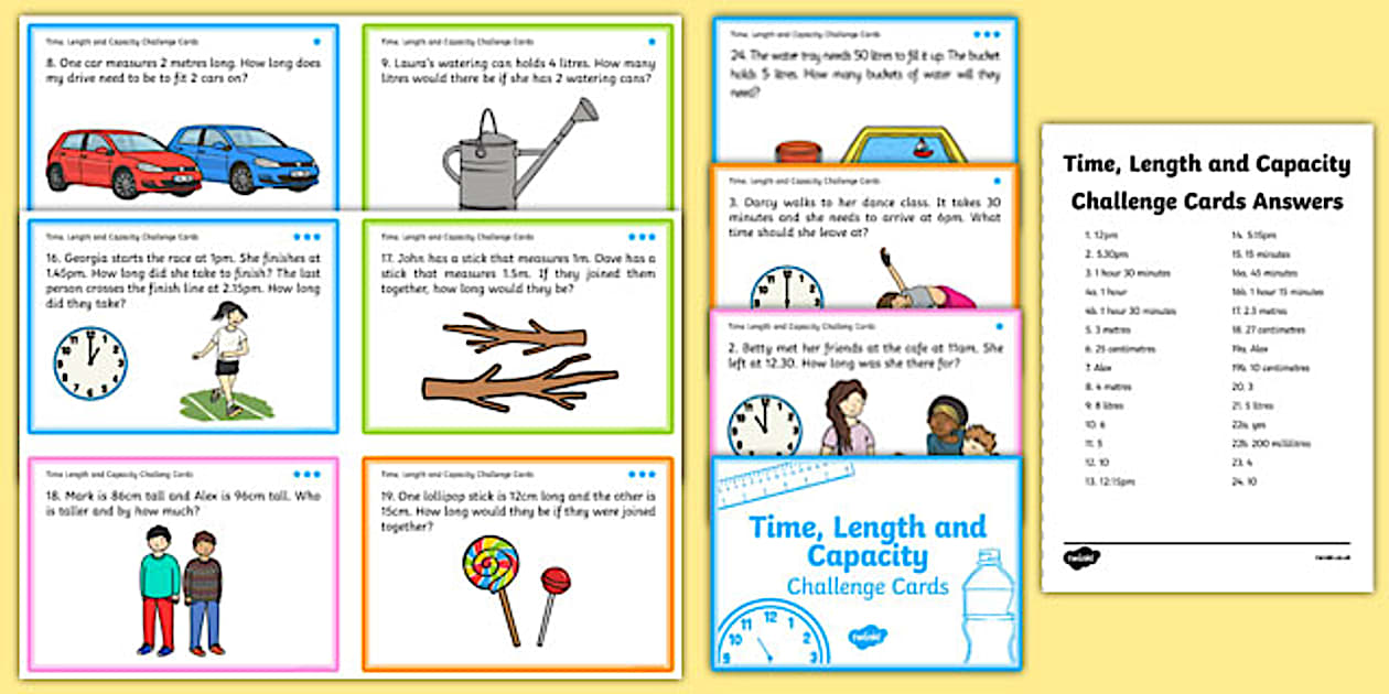 Time, Capacity and Length Word Problems | KS1 Resources