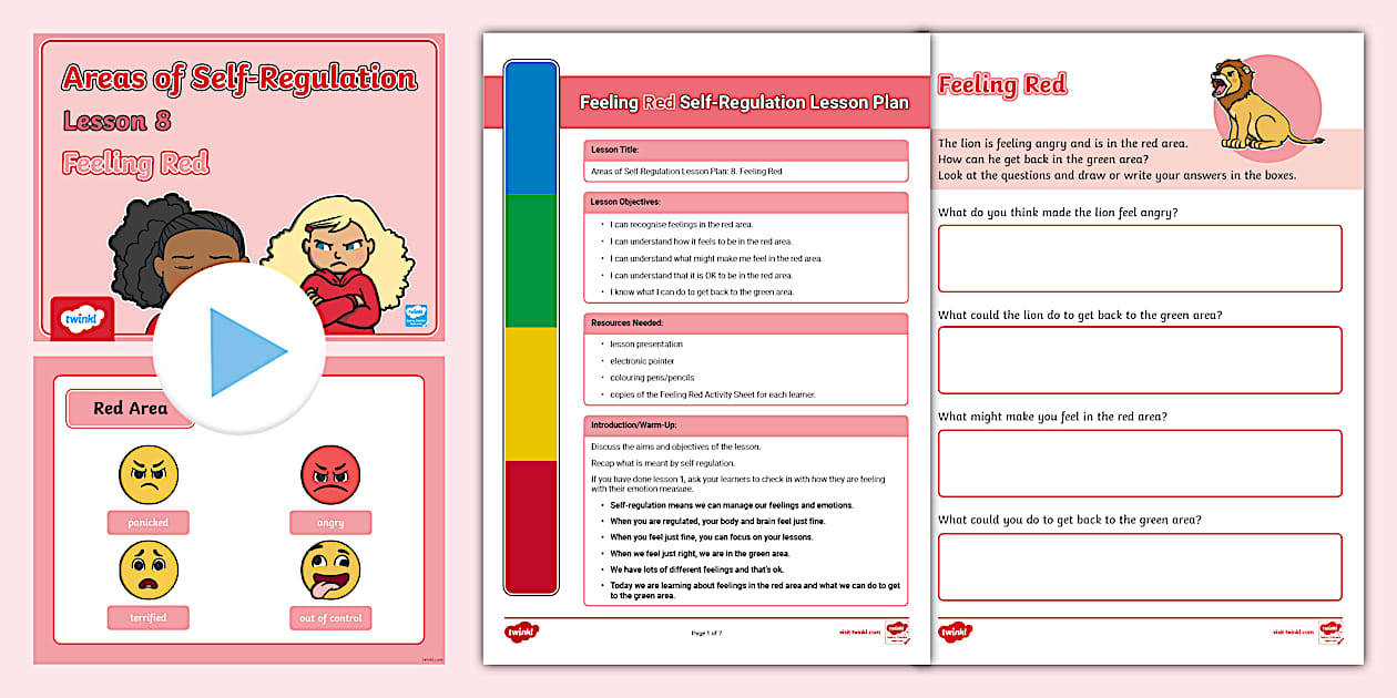 OT: Areas of Self-Regulation Lesson Plan: 8. Feeling Red