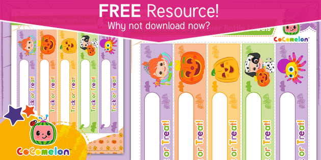 Free CoComelon Halloween Bottle Labels for Kids | Twinkl USA