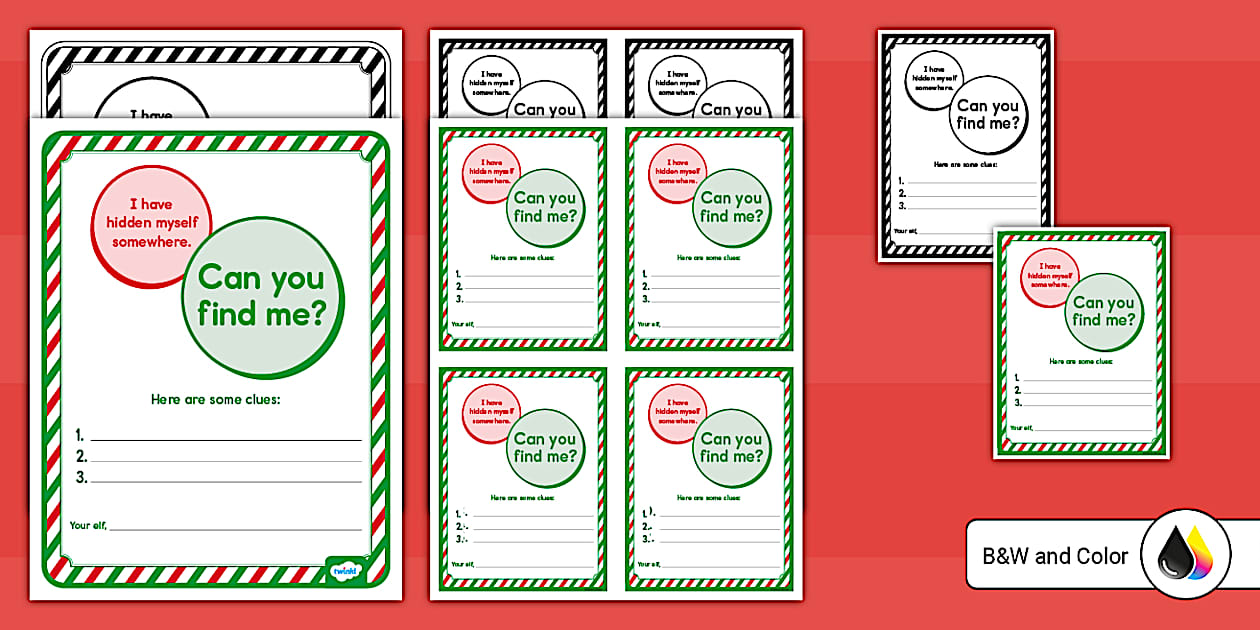 Scout Elf Hide-And-Seek Poster (teacher made) - Twinkl