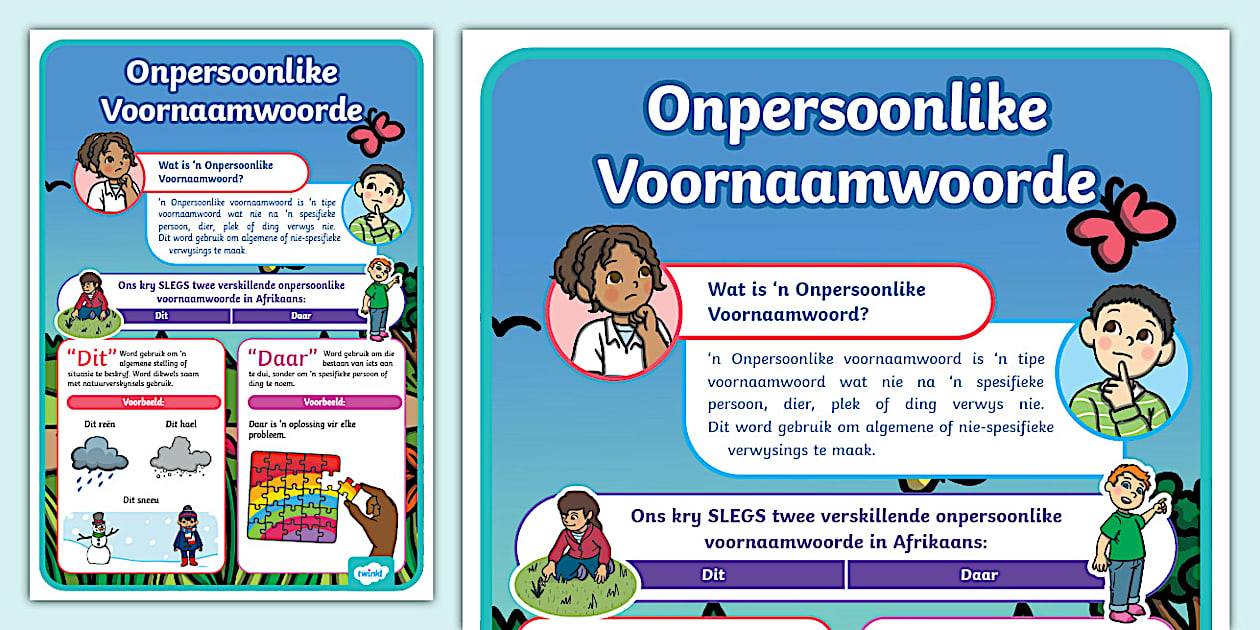 Onpersoonlike Voornaamwoord Vertoonplakkaat (Teacher-Made)