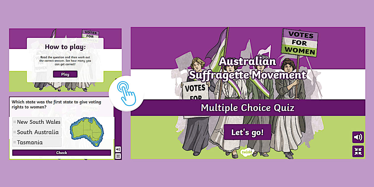 Australian Suffragette Quiz | Digital Teaching Resource