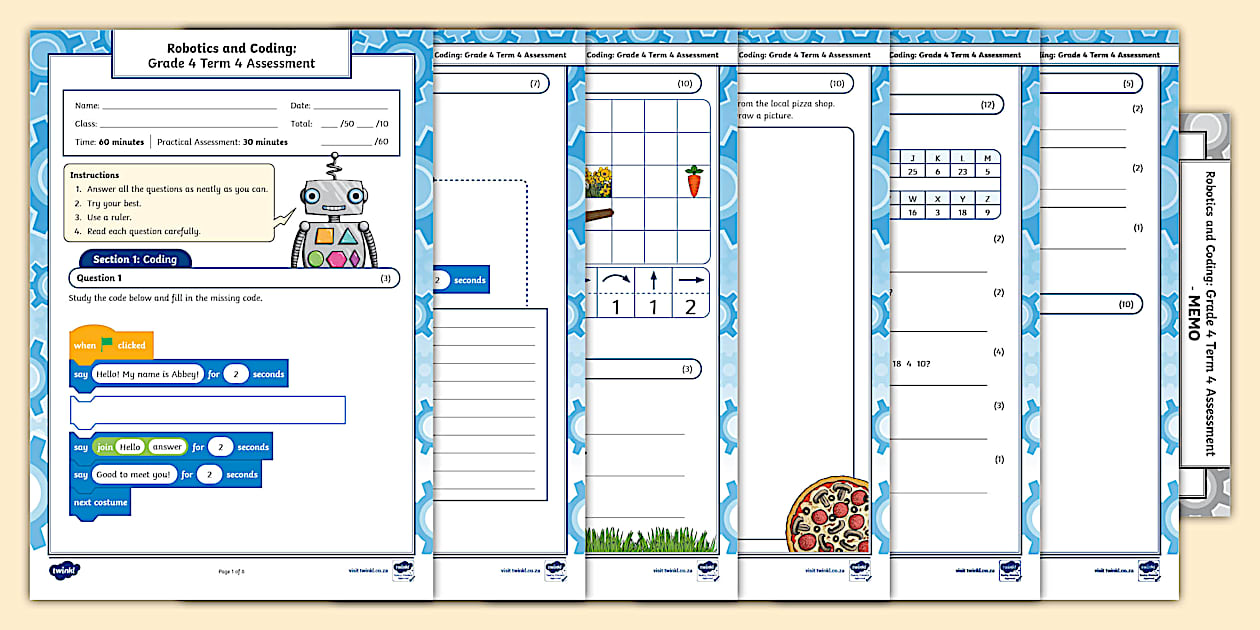 Robotics and Coding - Term 4 - Assessment (CAPS Aligned)