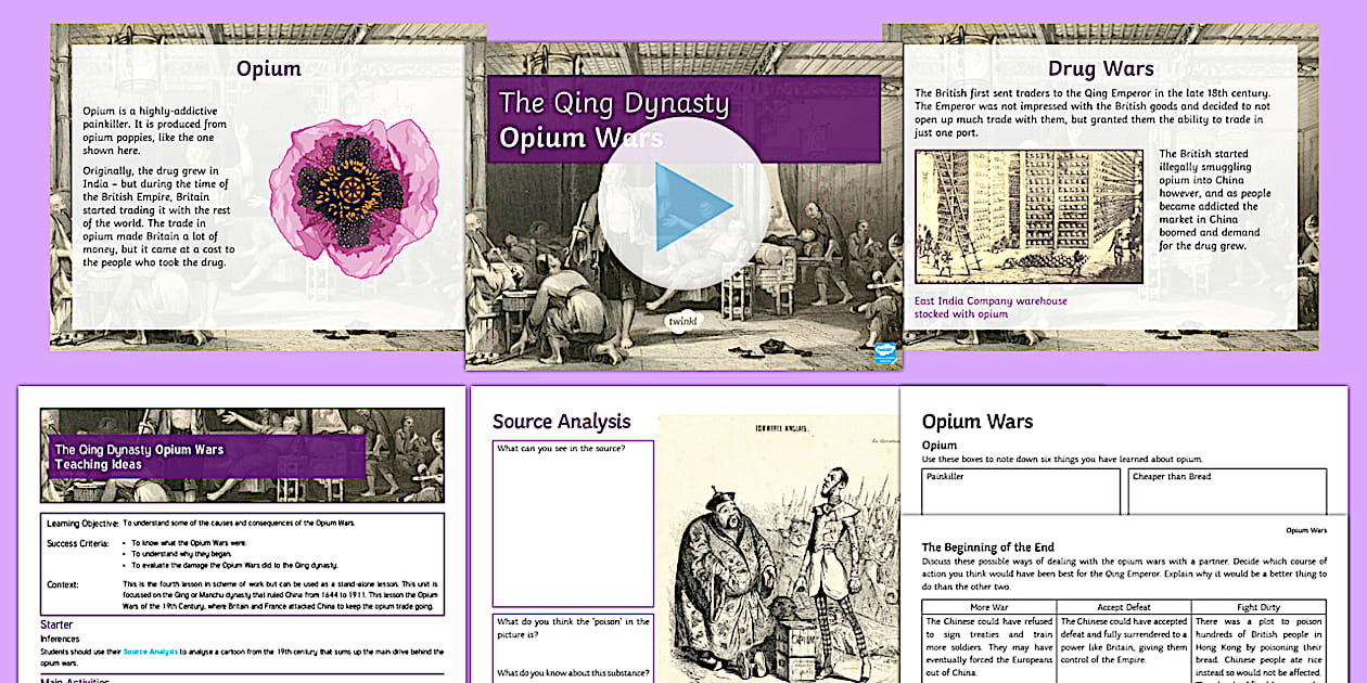 The Qing Dynasty Lesson 4: Opium Wars - Twinkl