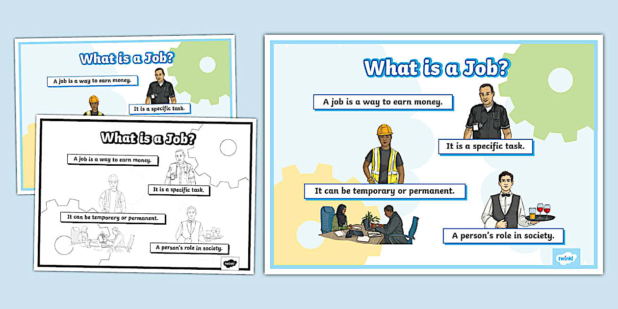 What Is A Job? Display Poster (Hecho por educadores)