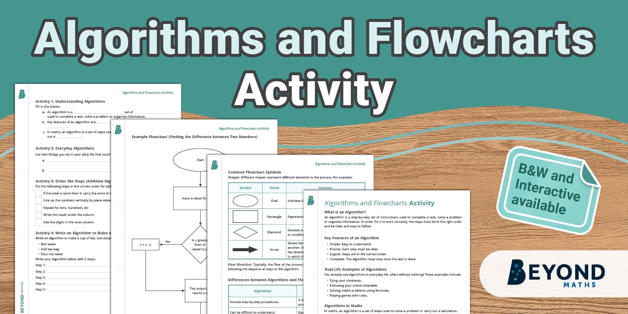 Algorithms and Flowcharts Activity
