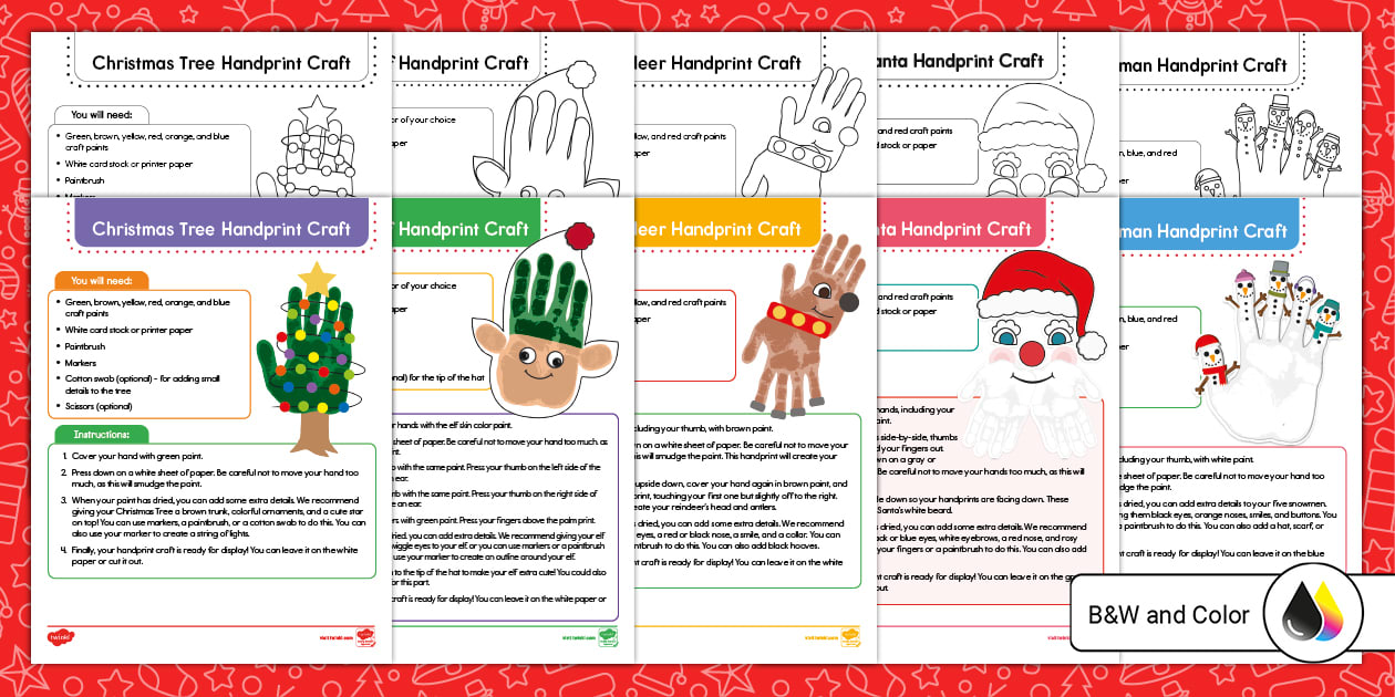 Christmas Handprint Craft Pack (l'enseignant a fait)