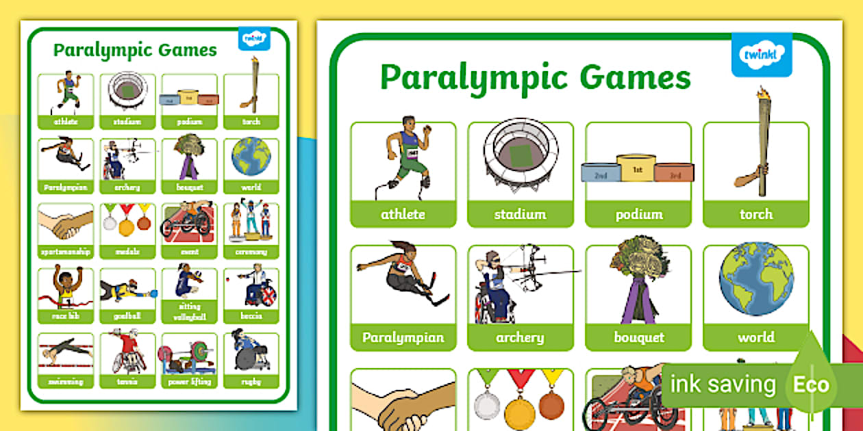 Paralympics Word Grid (teacher made) - Twinkl